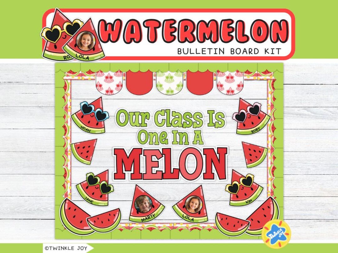 Watermelon Bulletin Board Kit: Back to School, Summer Classroom Decor ...