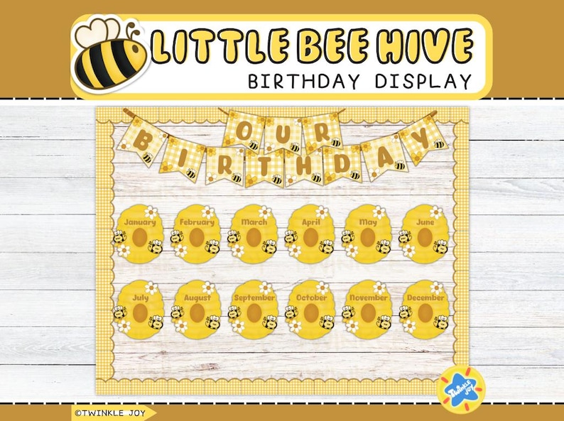 Little Bee Hive Birthday Chart: Classroom Decor (digital Download) - Etsy