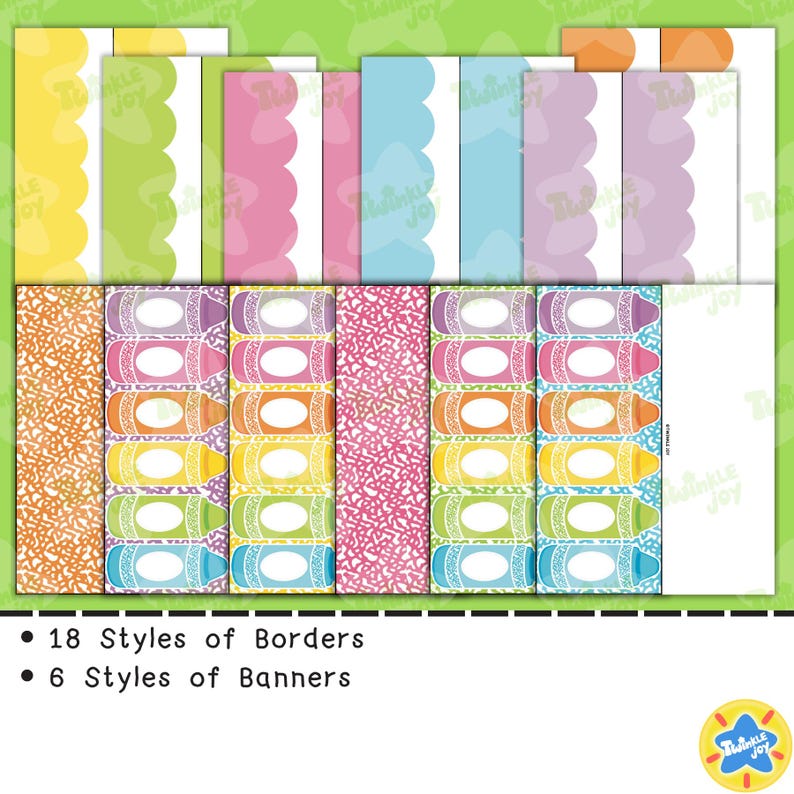 Crayon Bulletin Board Kit: Back to School Classroom Decor - Etsy