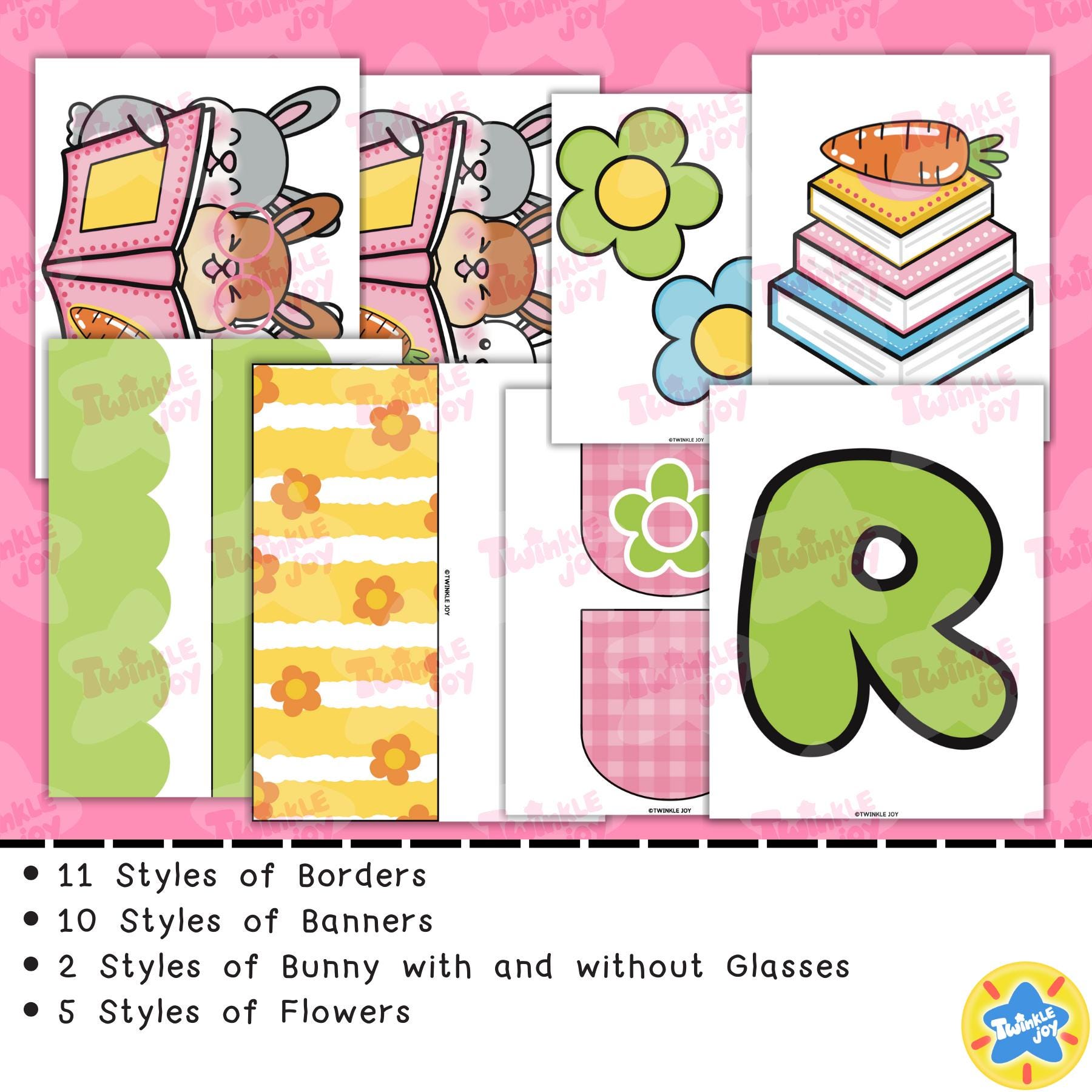 Spring Reading Bulletin Board Kit: Bunny Classroom Decor - Etsy