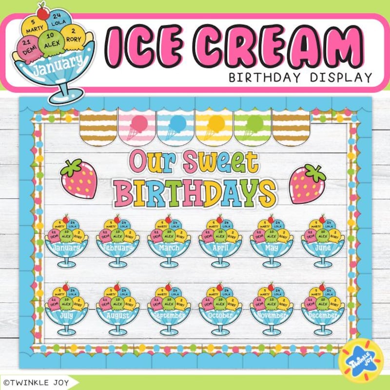 Ice Cream Bulletin Board - Etsy