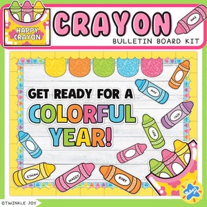 Crayon Bulletin Board Kit: Back to School Classroom Decor - Etsy