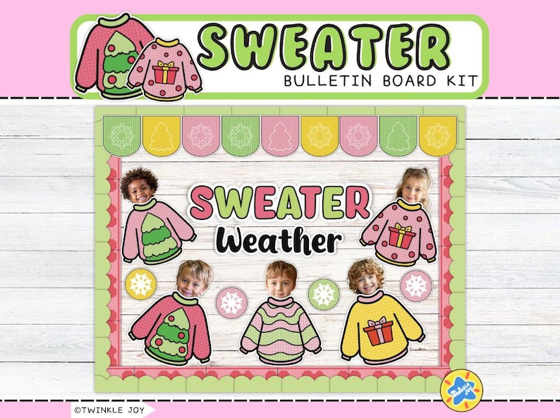 Sweater Weather, December, Bulletin Board Kit & Coloring Pages ...