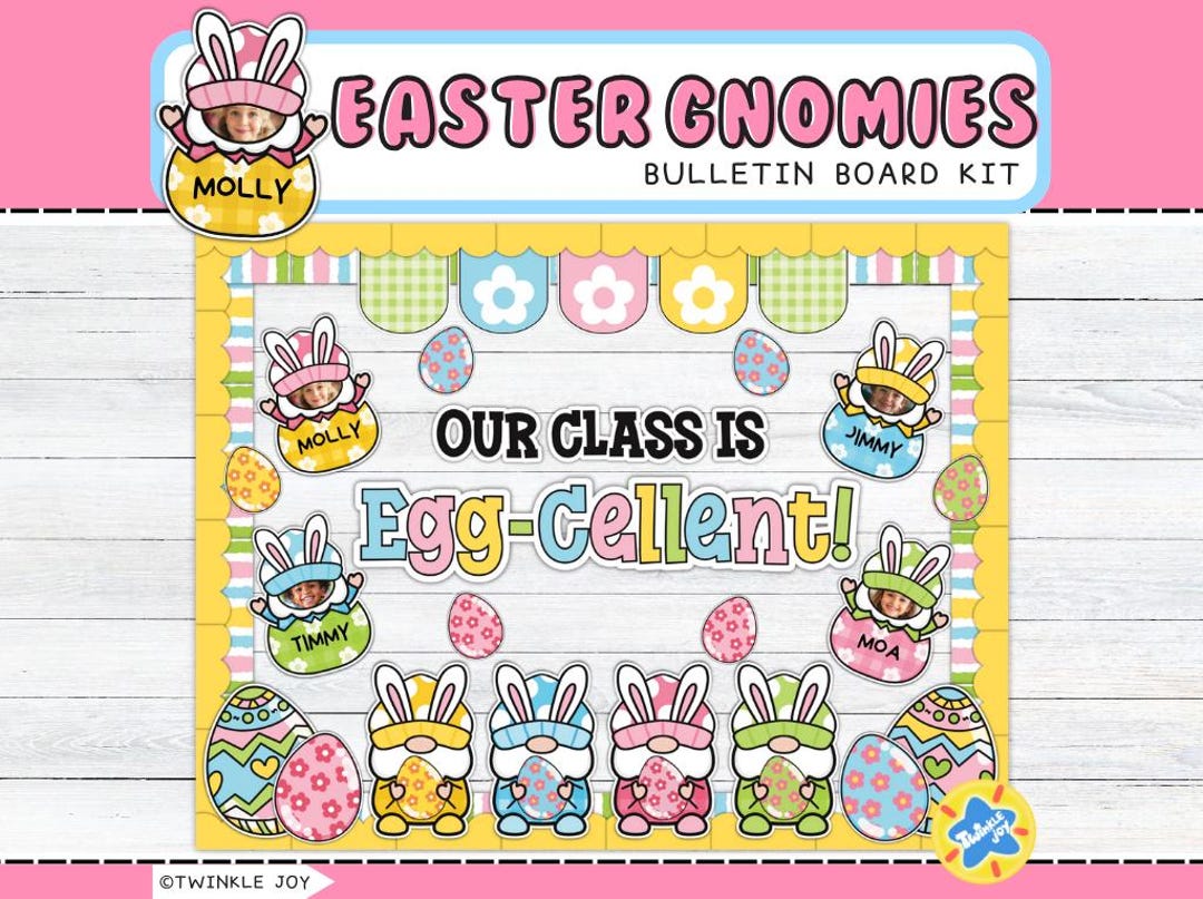 Easter Gnomies Bulletin Board Kit: Egg-cellent Classroom Decor - Etsy