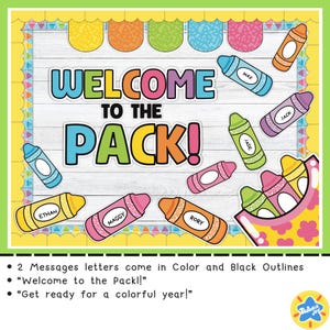 Crayon Bulletin Board Kit: Back to School Classroom Decor - Etsy