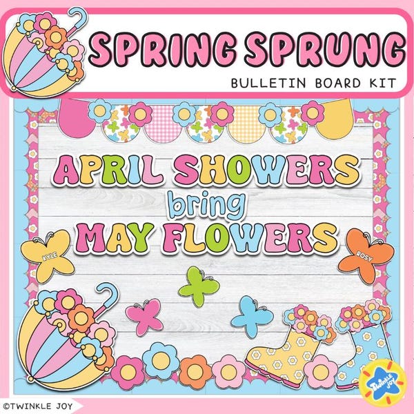 April Showers Bring May Flowers Board - Etsy