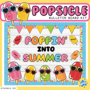 Popsicle Summer Bulletin Board Kit: Classroom Decor & Name Tags ...