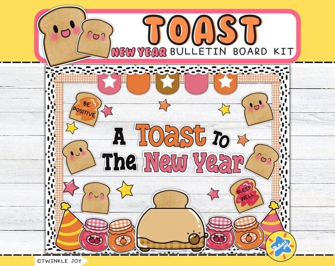 New Year Bulletin Board Kit | Classroom Decor | Retro | 2025 | January ...