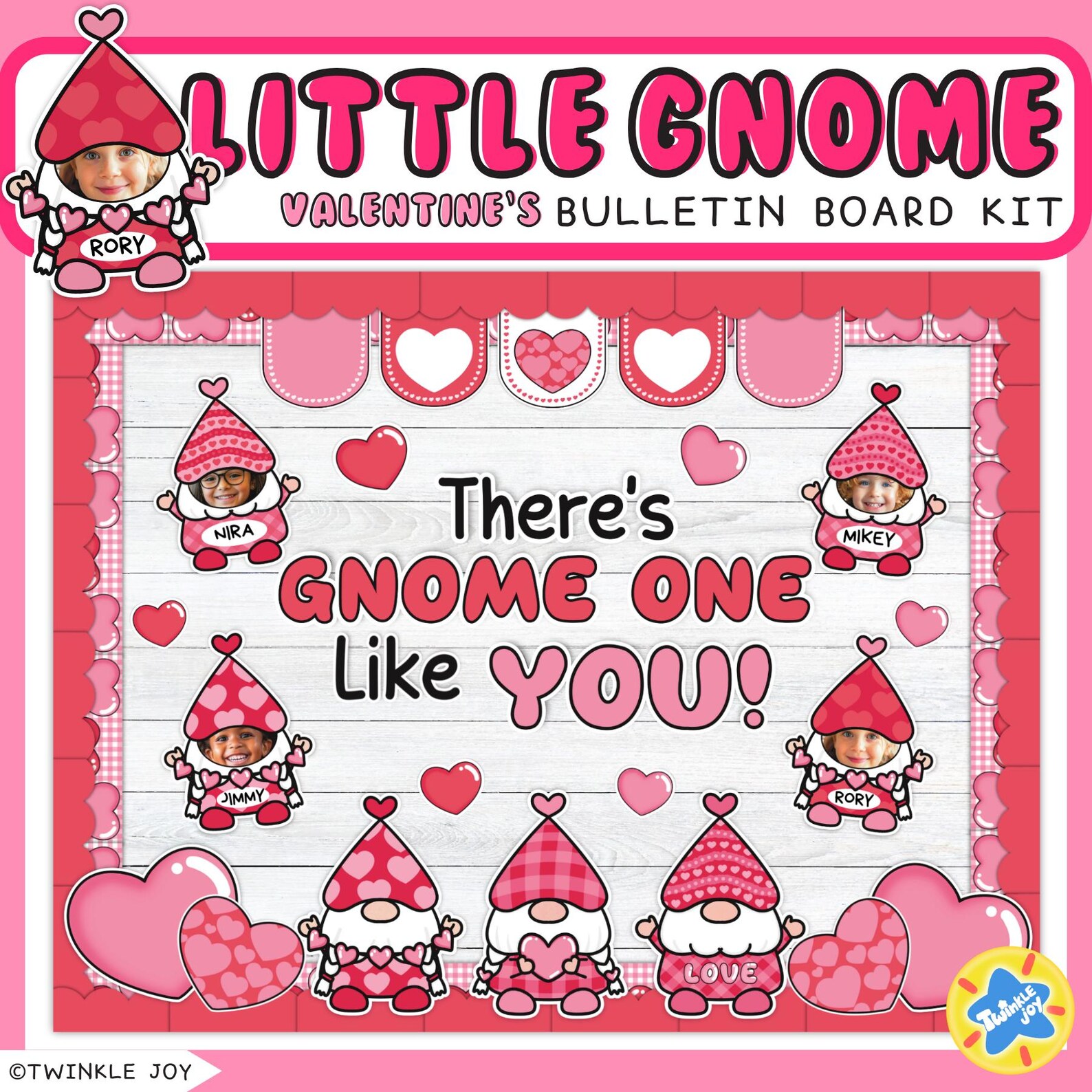 Gnome One Like You, Valentine's Day Bulletin Board Kit | February ...
