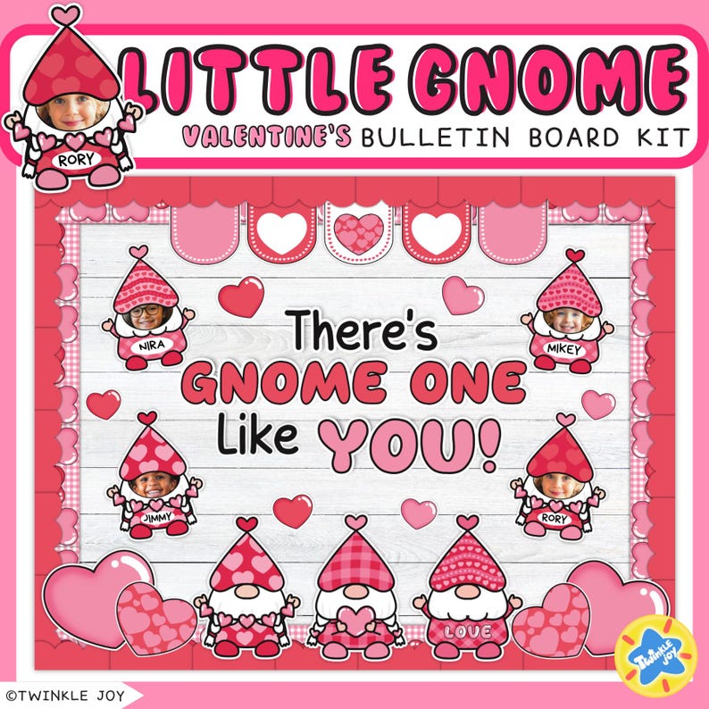 Gnome One Like You, Valentine's Day Bulletin Board Kit | February ...