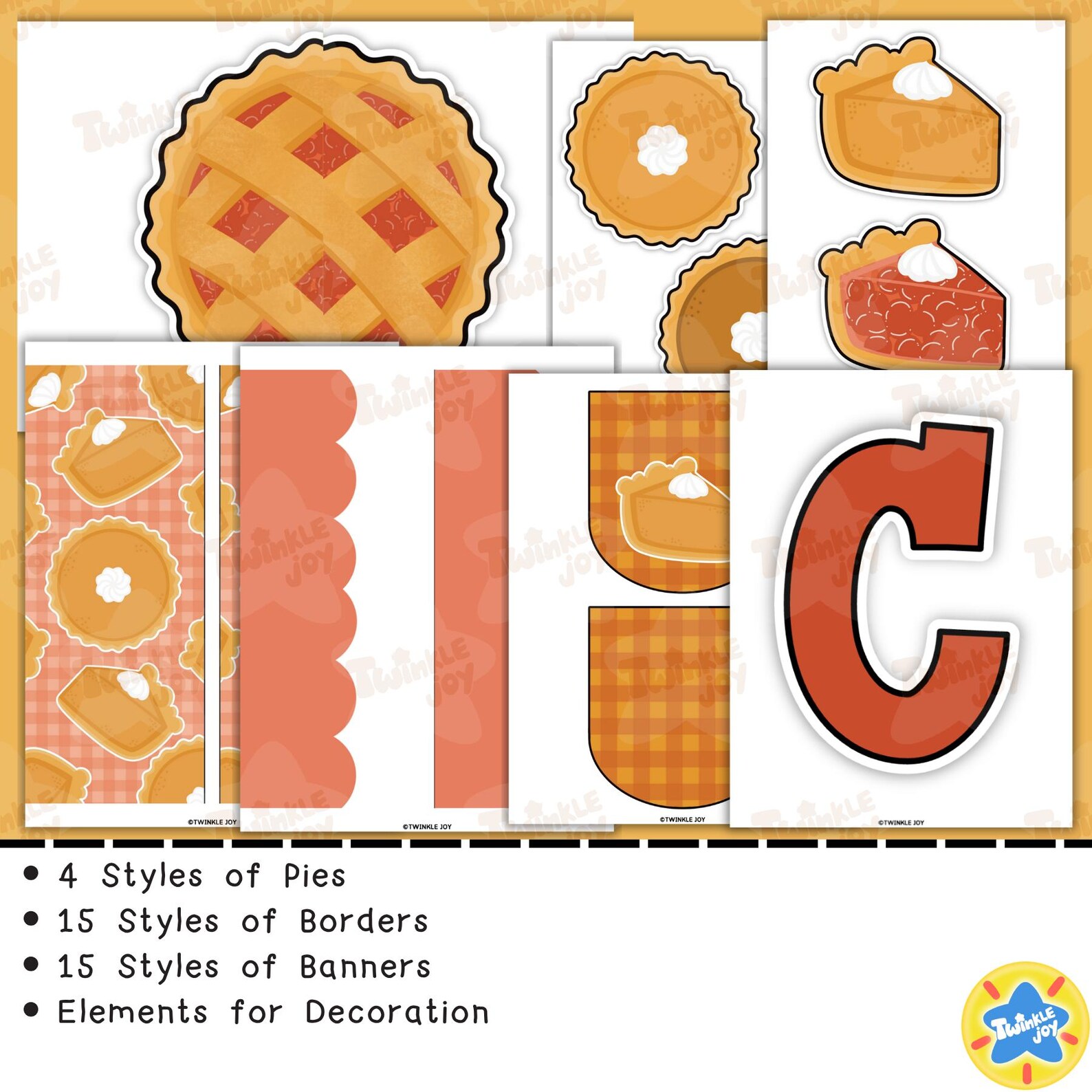 Thankful Cutie Pies, Sweet as Pie!, Thanksgiving and Fall Bulletin ...
