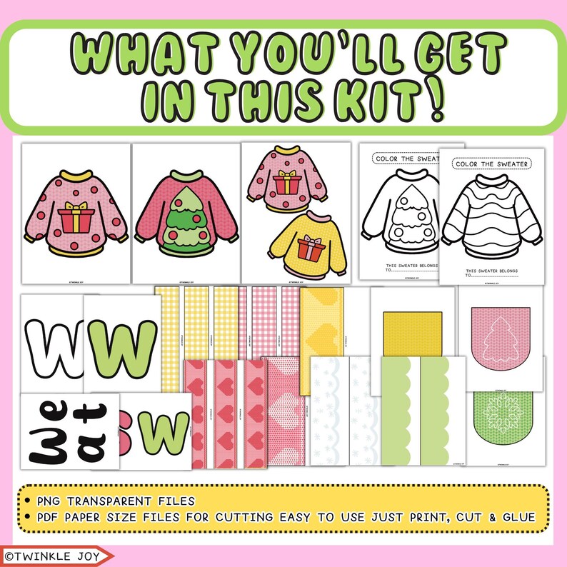 Sweater Weather, December, Bulletin Board Kit & Coloring Pages ...