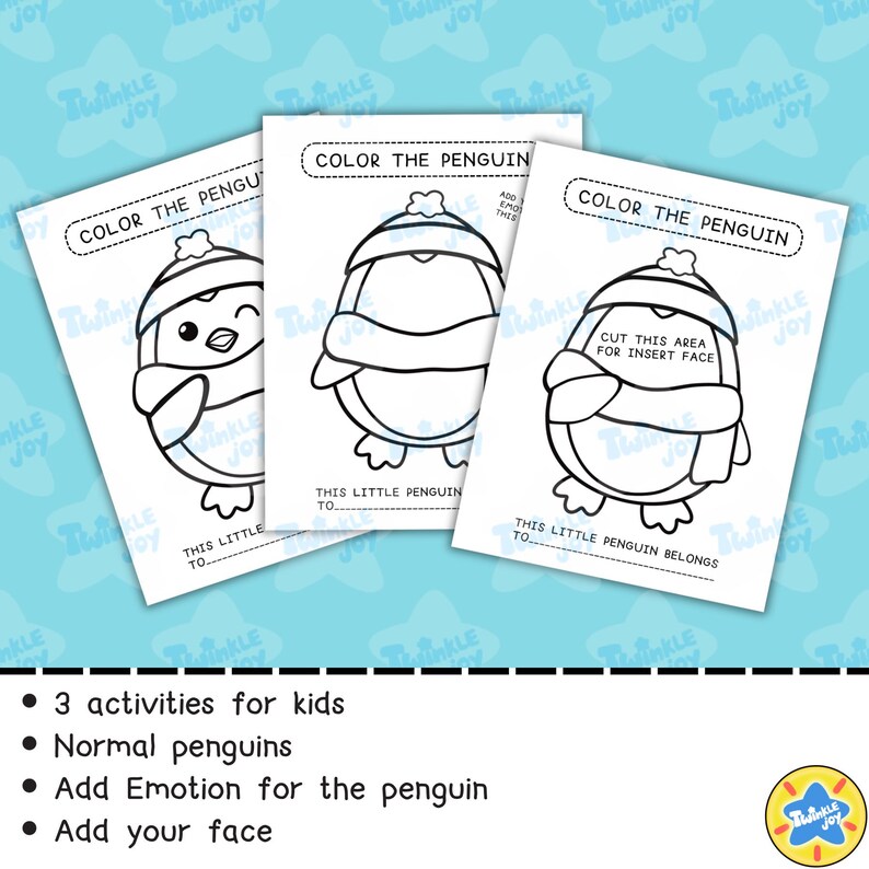 Penguin Winter Bulletin Board Kit: New Year Classroom Decor (digital ...