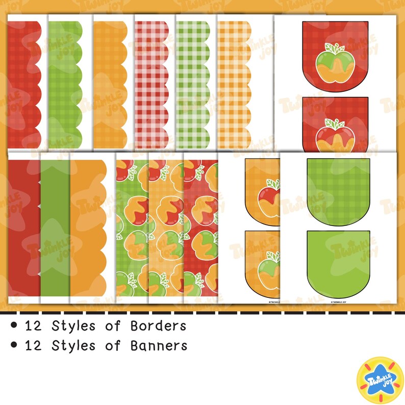 Caramel Apples Bulletin Board Kit and Name Tags : Fall Classroom Decor ...