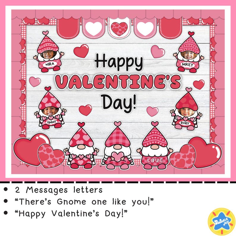 Gnome One Like You, Valentine's Day Bulletin Board Kit | February ...