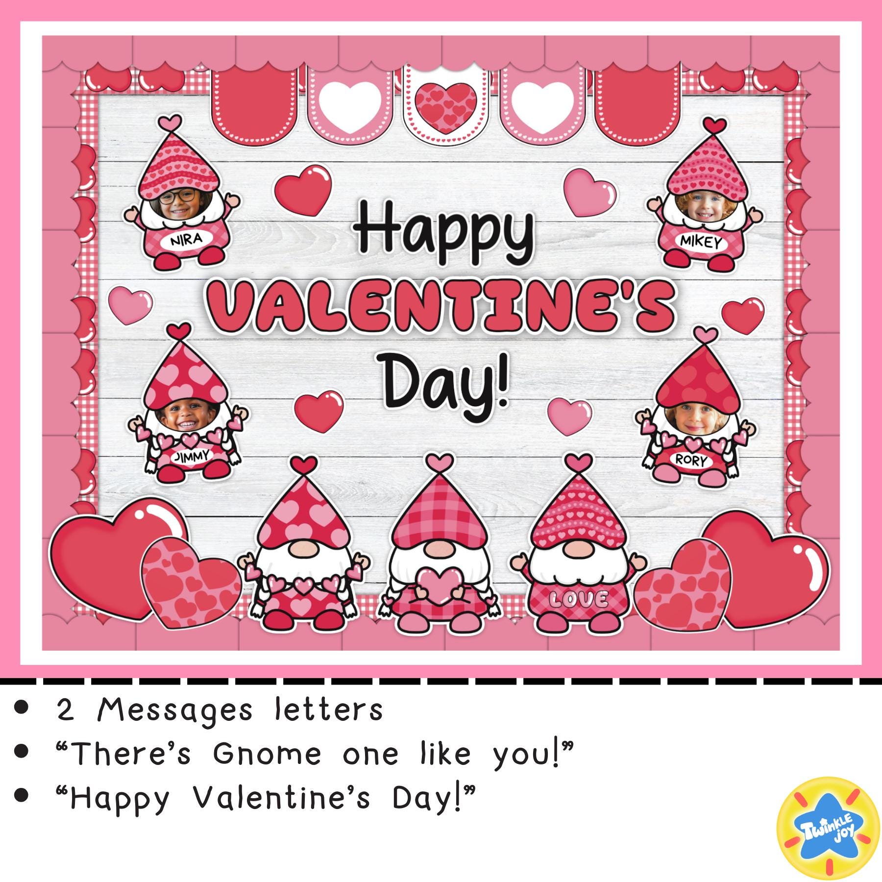 Gnome One Like You, Valentine's Day Bulletin Board Kit | February ...