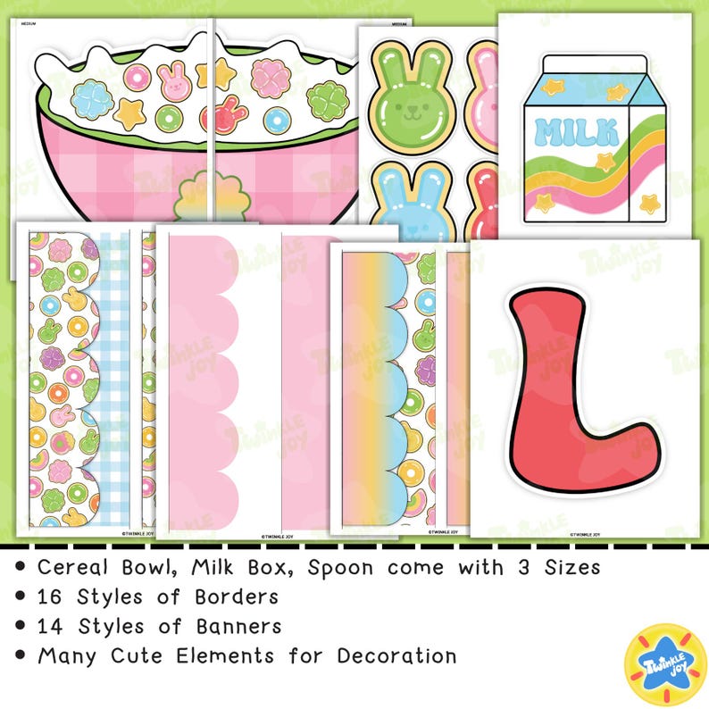 St. Patrick's Day Bulletin Board Kit: Cereal-sly Lucky Classroom Decor ...