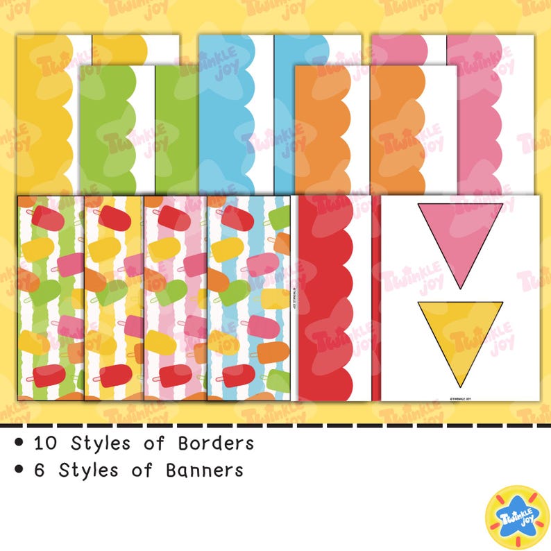 Popsicle Summer Bulletin Board Kit: Classroom Decor & Name Tags ...