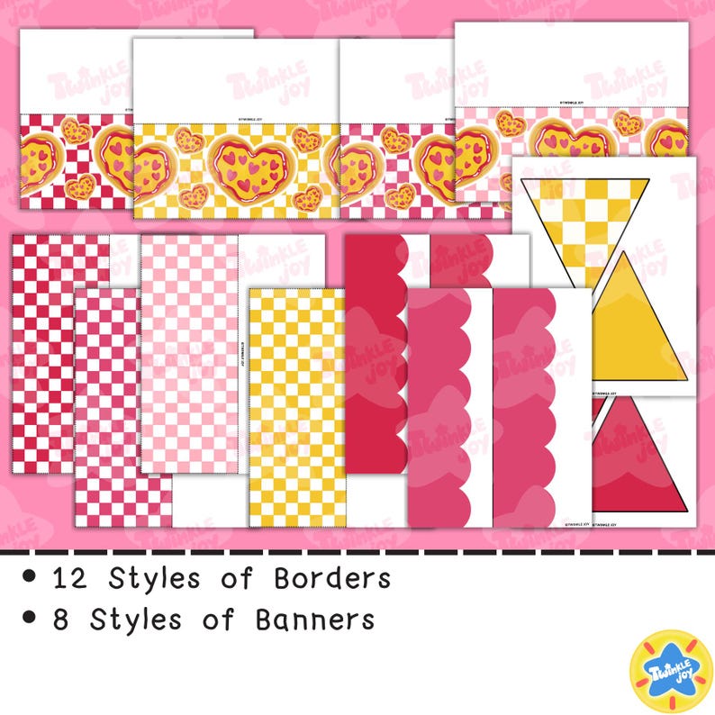 Pizza My Heart Valentine's Day Bulletin Board Kit (digital Download) - Etsy