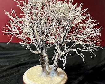 Wire Tree Sculpture, Winter, Windswept. - Etsy