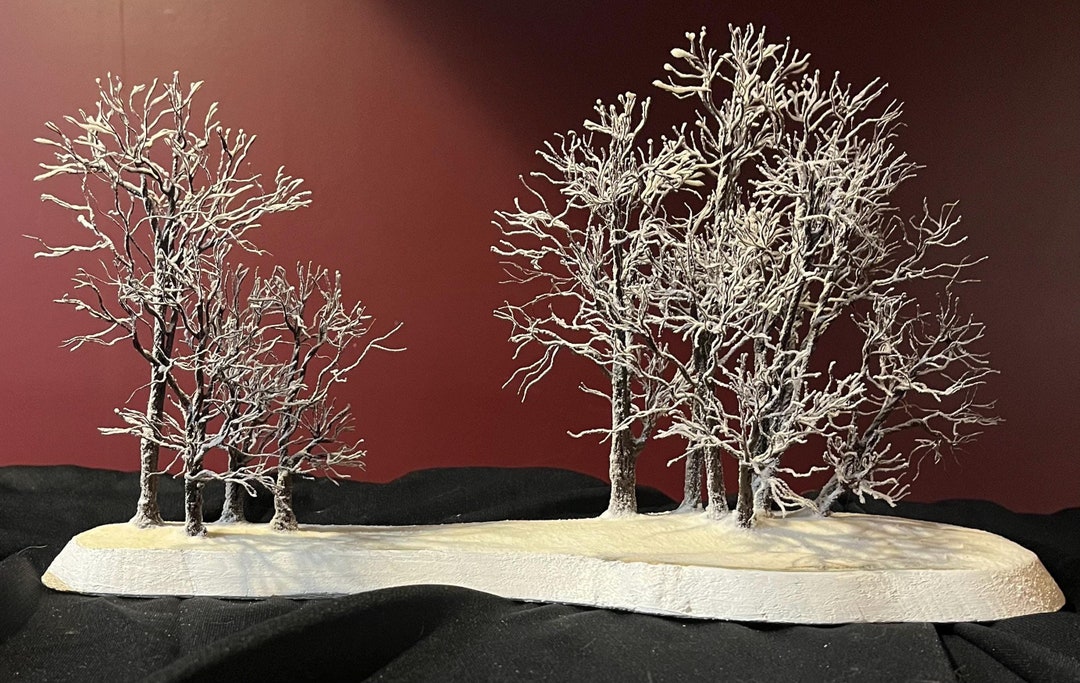 Winter Tree Sculpture: Grouping. Handmade, Numbered and Signed by the ...