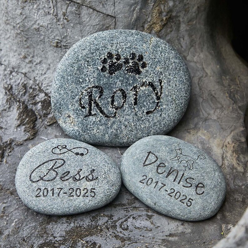Personalized Pet Memorial Stone, Pet Loss Rock, Gravestone/headstone ...