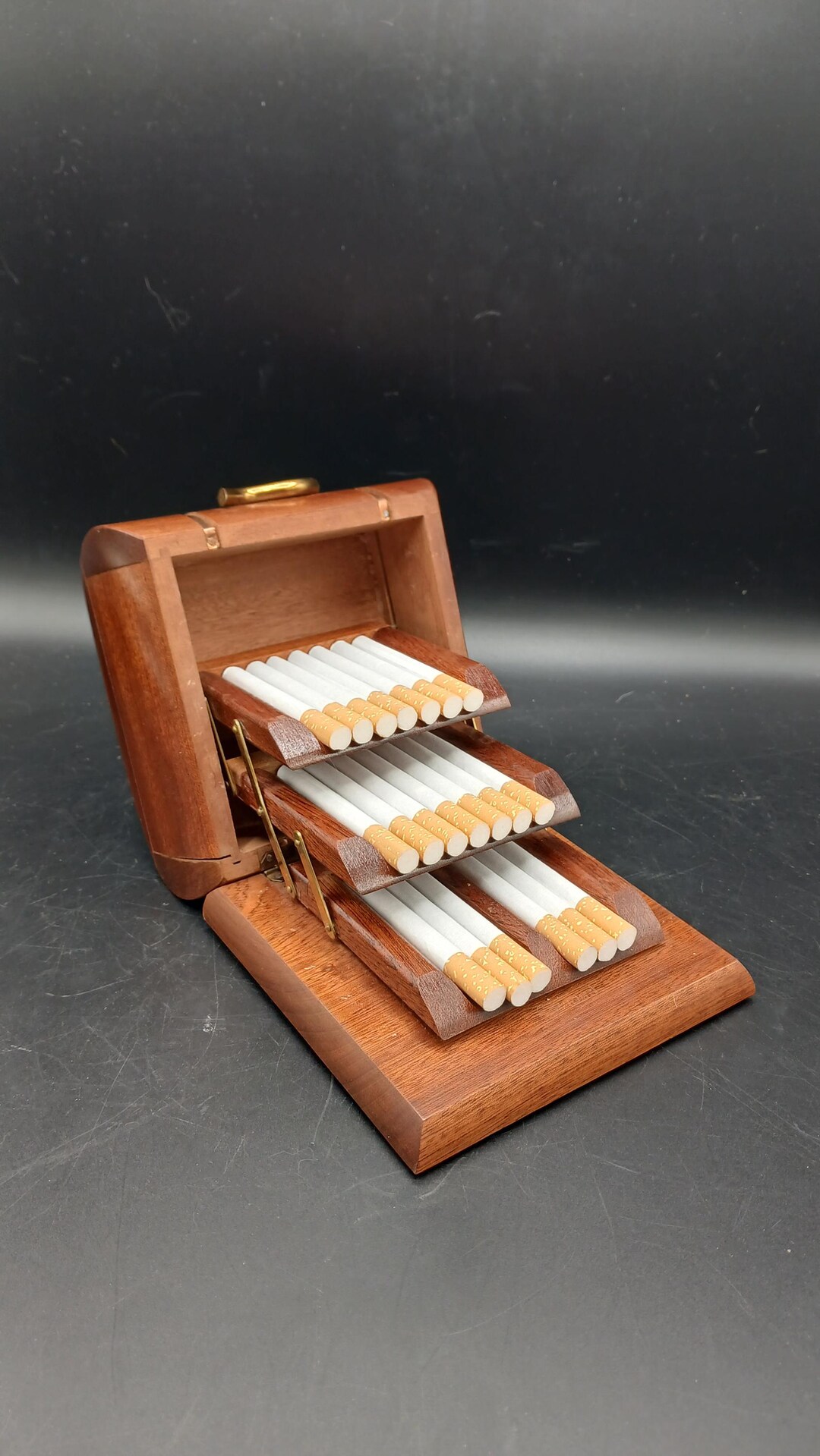 Vintage - Wooden Cigarette Dispenser - France - 1950s - Etsy