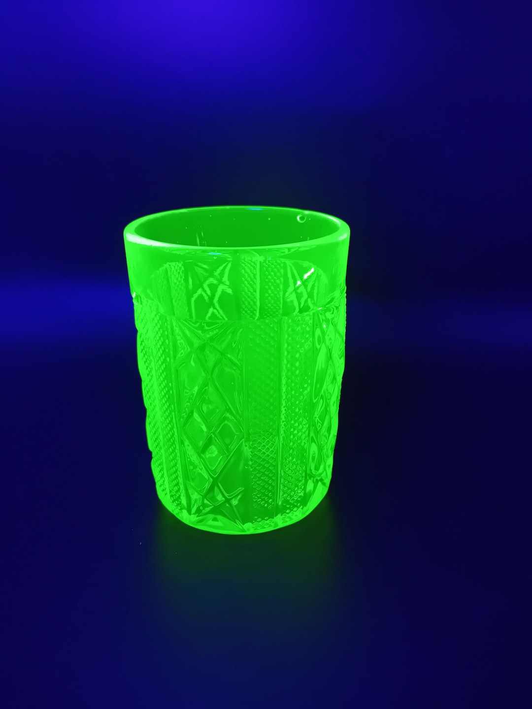 URALINE - Tumbler - Brockwitz Toilet Set in Yellow Uranium Glass ...