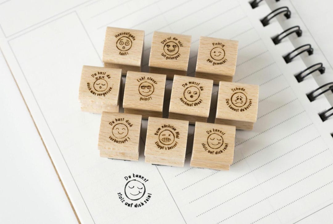 Lehrerstempel Mini Set, Motivationsstempel, Schule Stempel Set ...