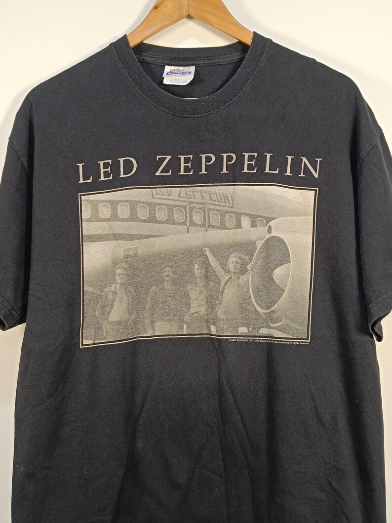 2000s Vintage Led Zeppelin Starship Jet Photo T-shirt L - Etsy