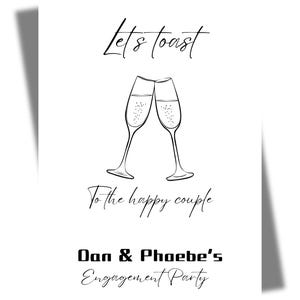 Toast Engagement Party Welcome Board Sign Template DIGITAL DOWNLOAD ...
