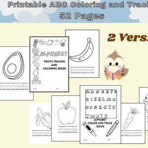 ABC Tracing Pages Kids Artwork Preschool Printables Kids Worksheets ...