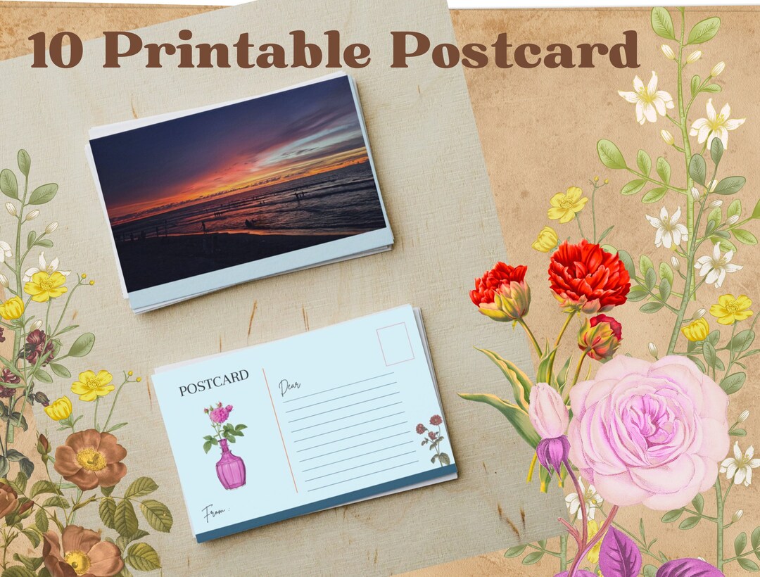 Postcard Collection Set of 10 Simple Postcards, Heartfelt Greetings ...