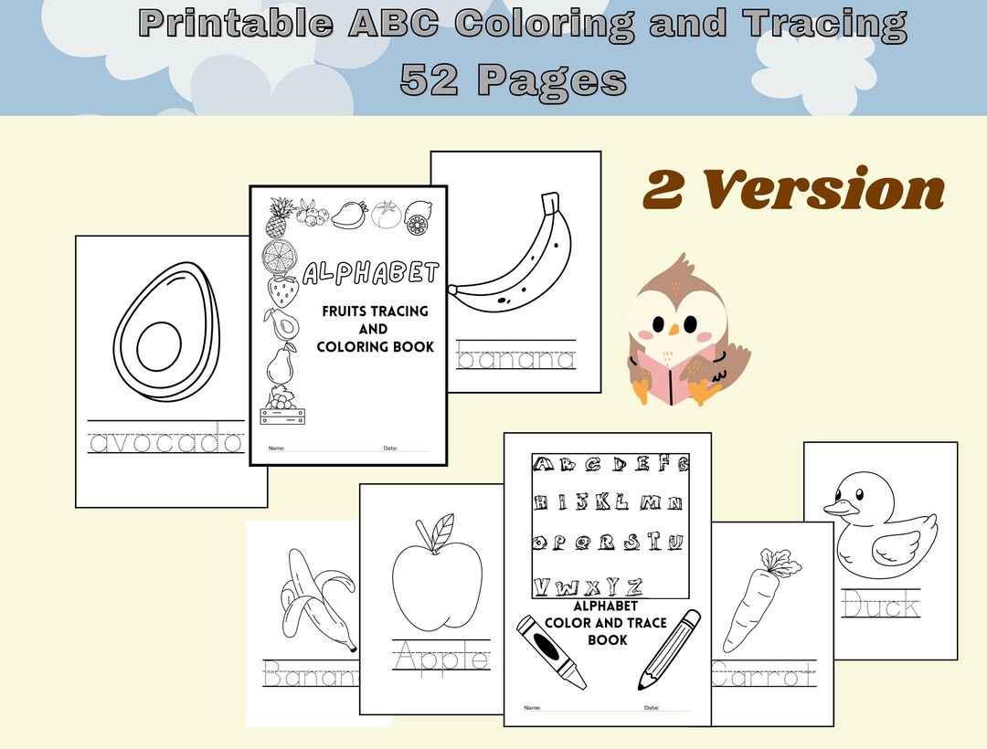 ABC Tracing Pages Kids Artwork Preschool Printables Kids Worksheets ...