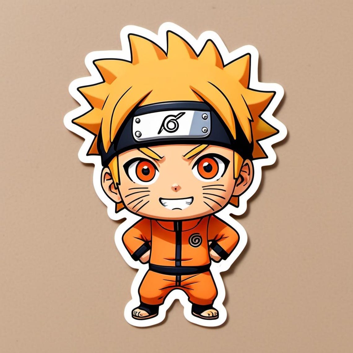 Super Cute Naruto Theme Die-cut Sticker – 2x2 Anime Style for Fans and ...