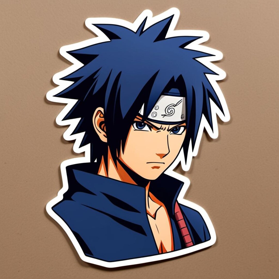 Fierce yet Handsome Sasuke Die-cut Sticker | 2x2 Inch Anime Vinyl Decal ...