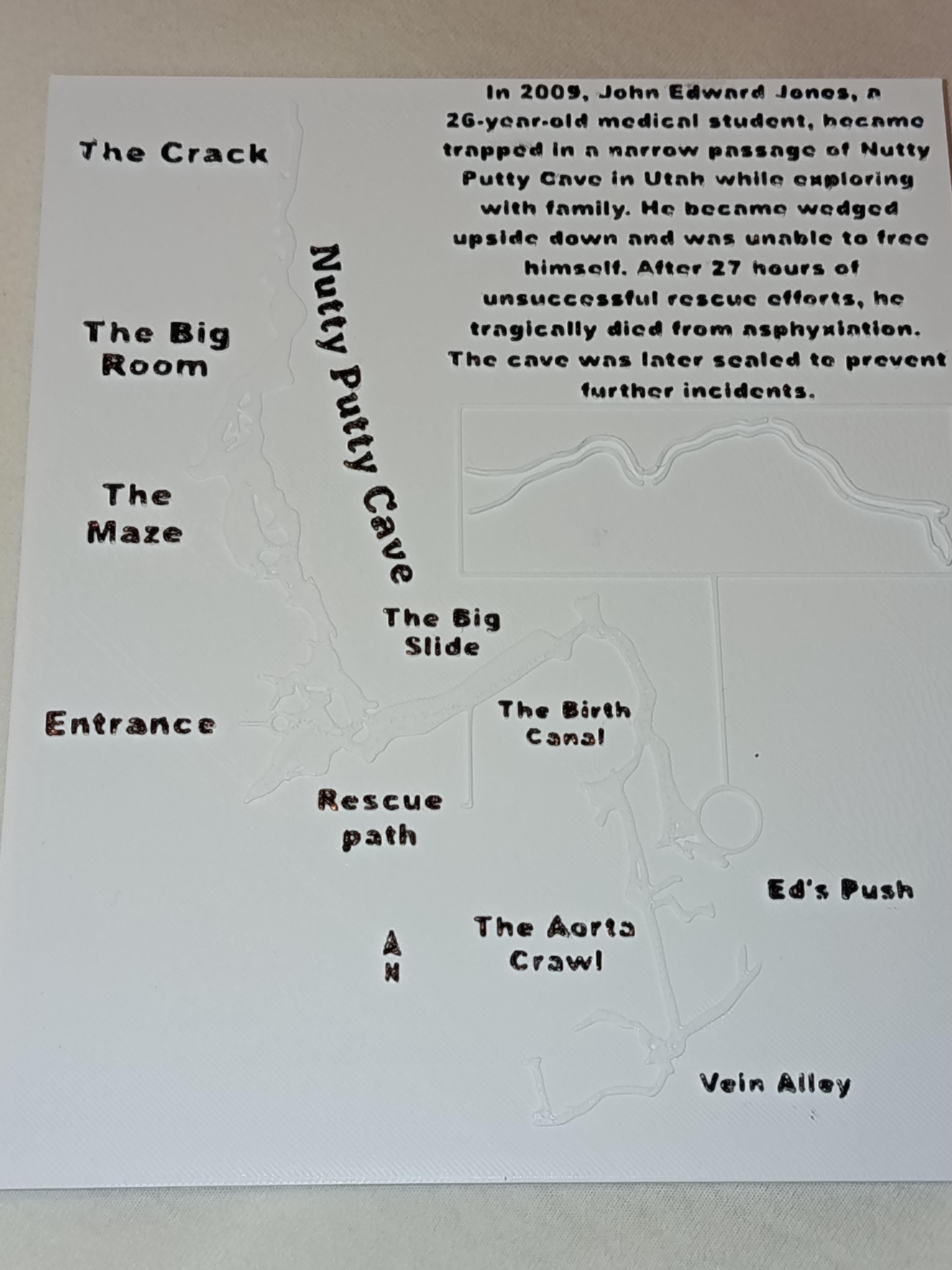 Nutty Putty Cave Incident Map Stl - Etsy