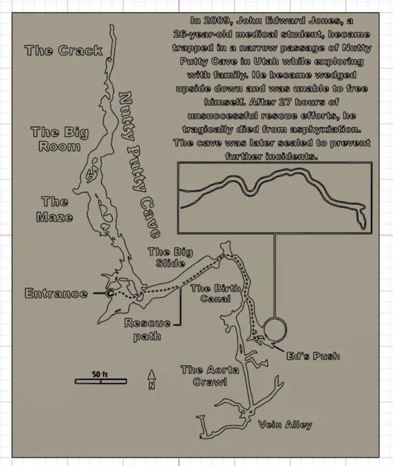 Nutty Putty Cave Incident Map Stl - Etsy