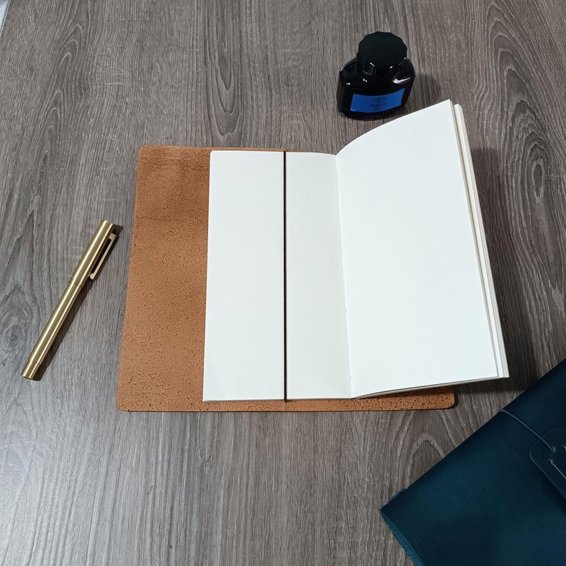 Regular Size Traveler Notebook Refillable Lay-flat Bullet Journal ...