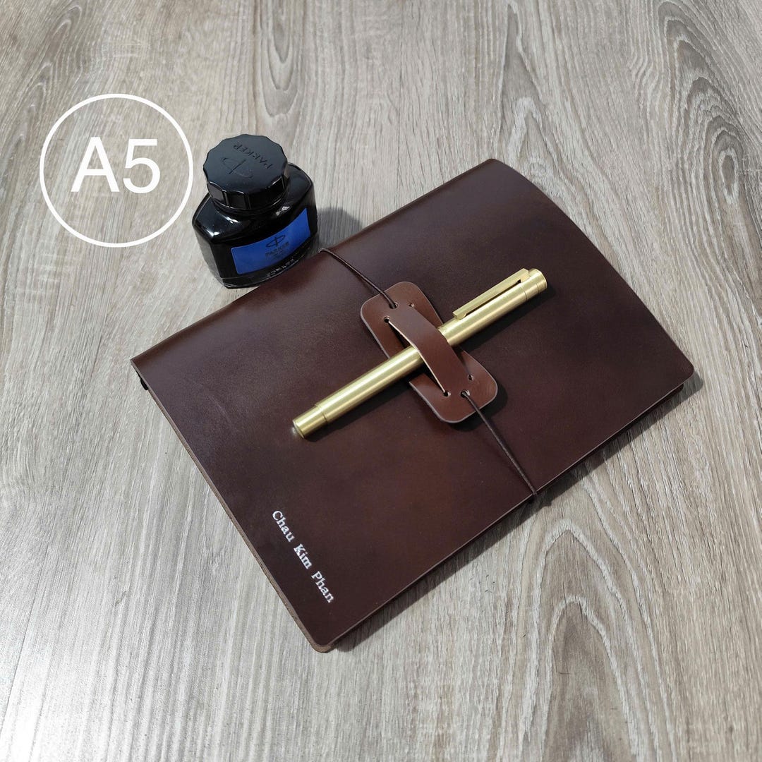 A5 Leather Ring Binder Journal: Italian Vegetable Tanned Leather ...