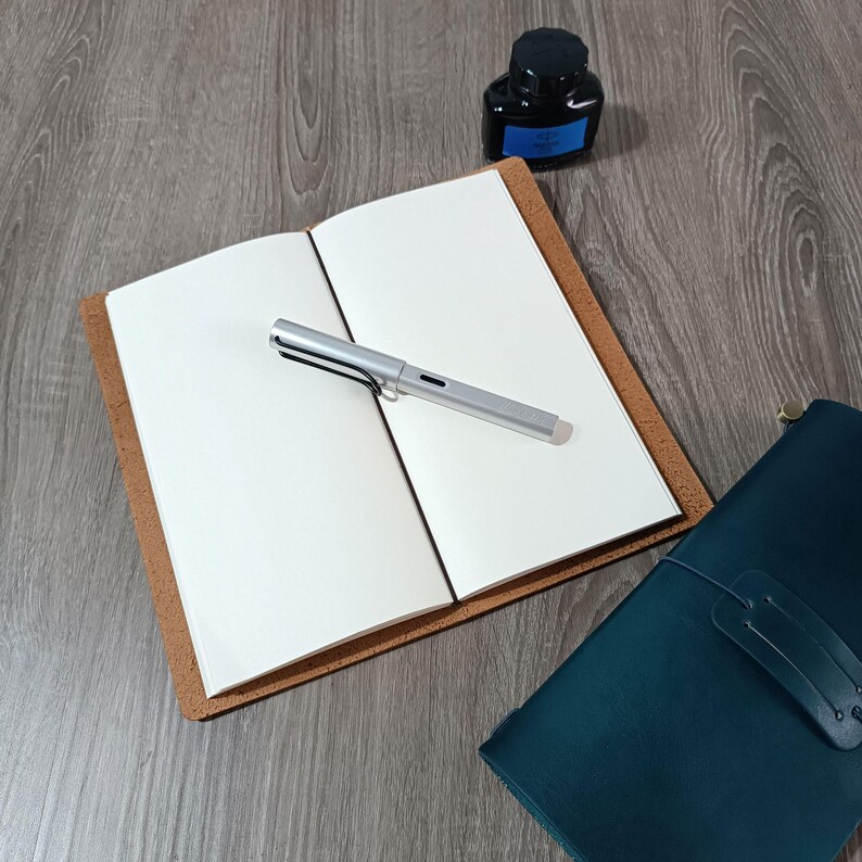 Regular Size Traveler Notebook Refillable Lay-flat Bullet Journal ...