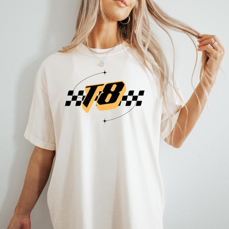 Tate Mcrae T8 Y2K Checkered Graphic Tee, Oversized Comfort Colors Shirt ...