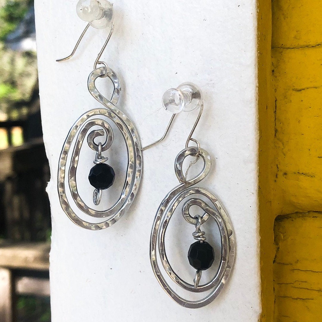 Lightweight Earrings Free Form Wire Wrapped Earrings Non Tarnish ...