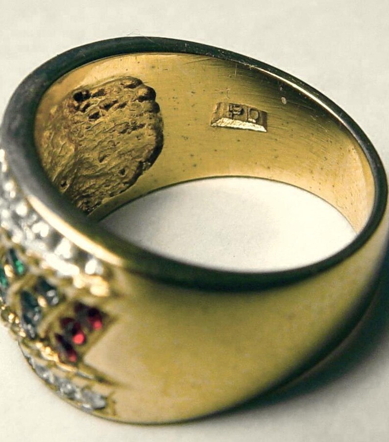 Signed PD Premier Designs Vintage Rhinestone Cocktail Ring Size 7 - Etsy