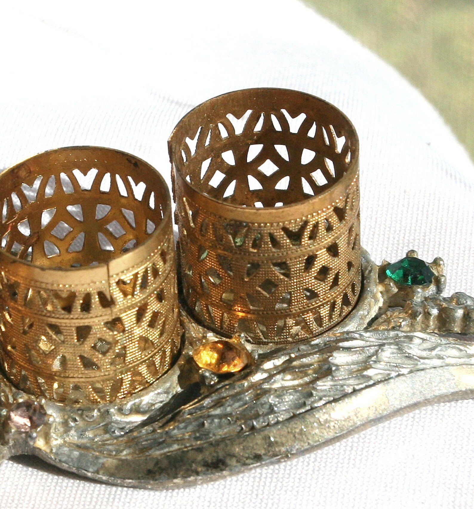 Vintage Silver and Gold Filigree Signed SF Sam Fink Lipstick - Etsy