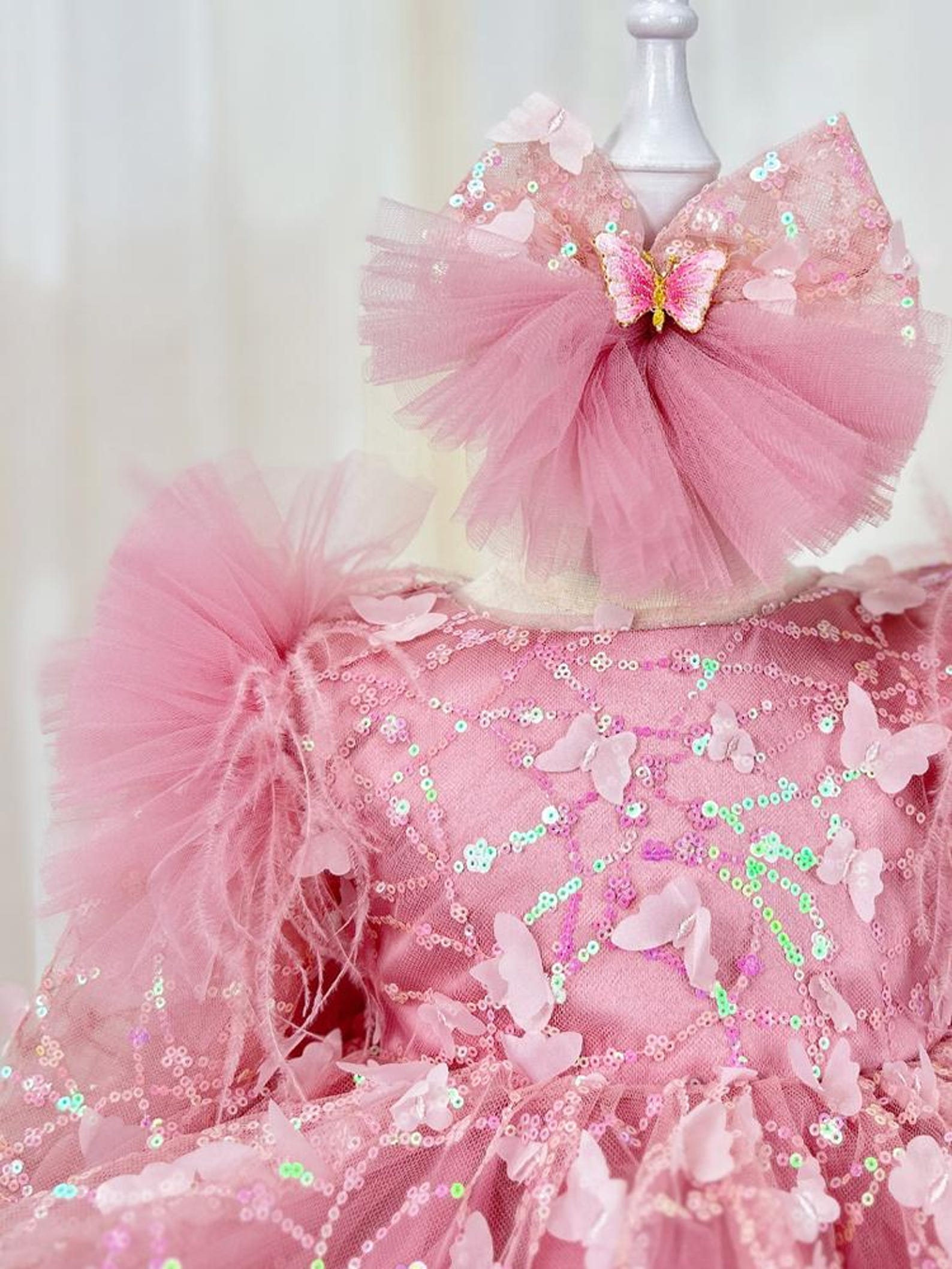 Pageant Dresses for Toddler Girls TUTU Dress Sparkling Bow Toddles ...