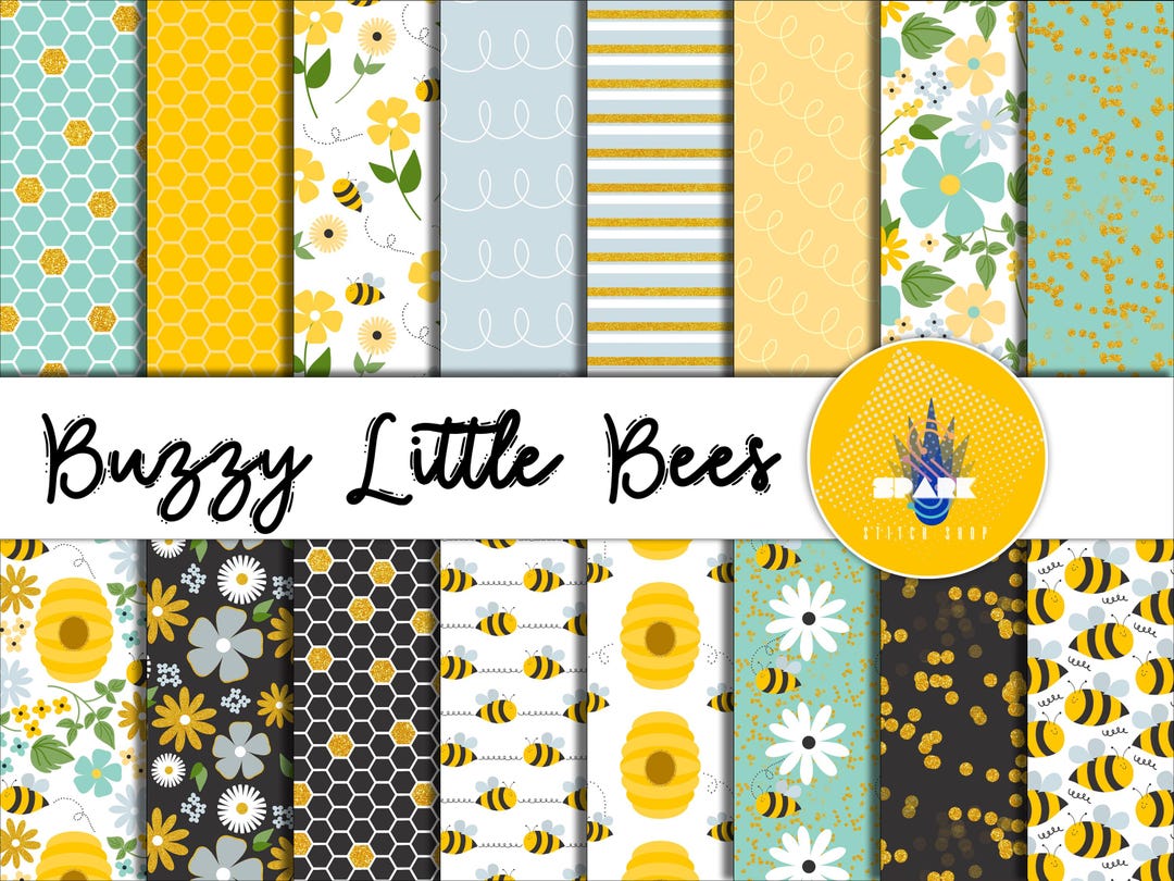 Buzzy Little Bees Seamless Paper - Etsy