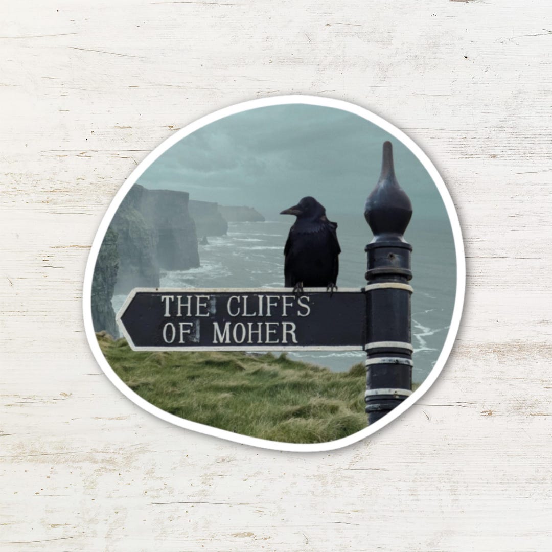 Cliffs of Moher Raven Vinyl Sticker, County Clare Ireland, Crow Sign ...