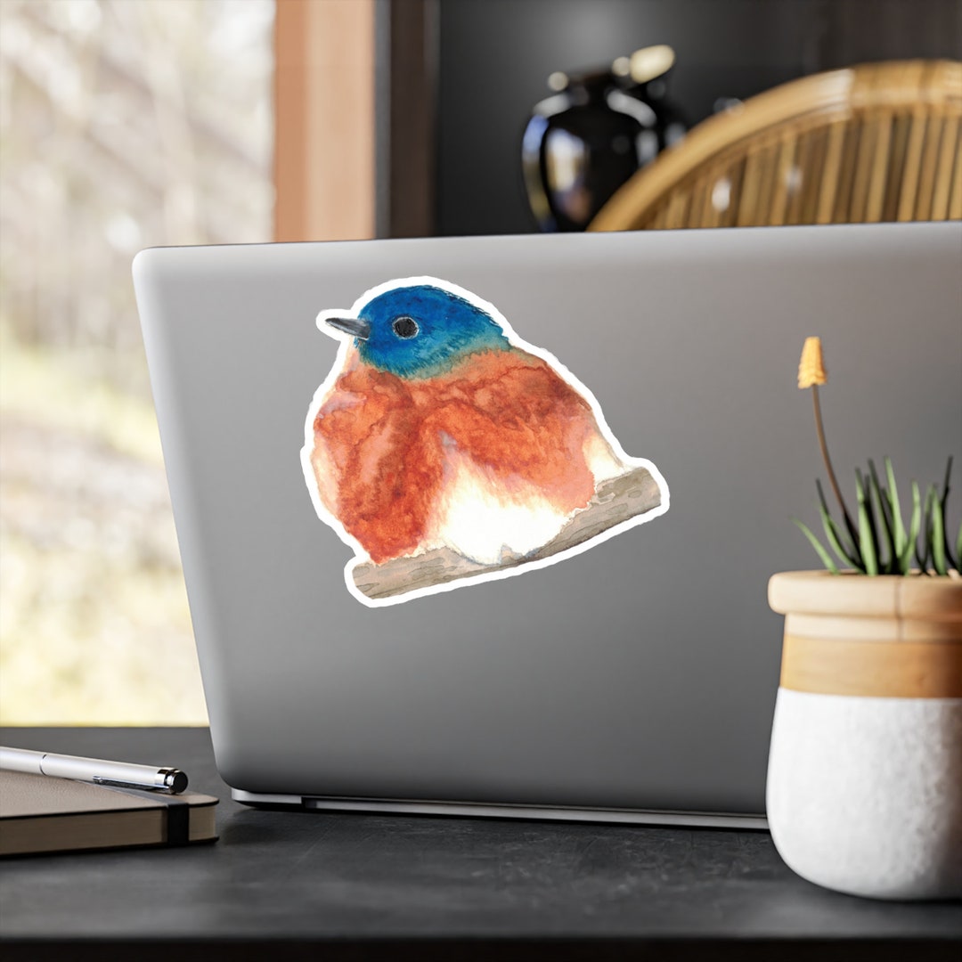 Bluebird Sticker, Male Eastern Bluebird Decal, Birdwatching Sticker ...