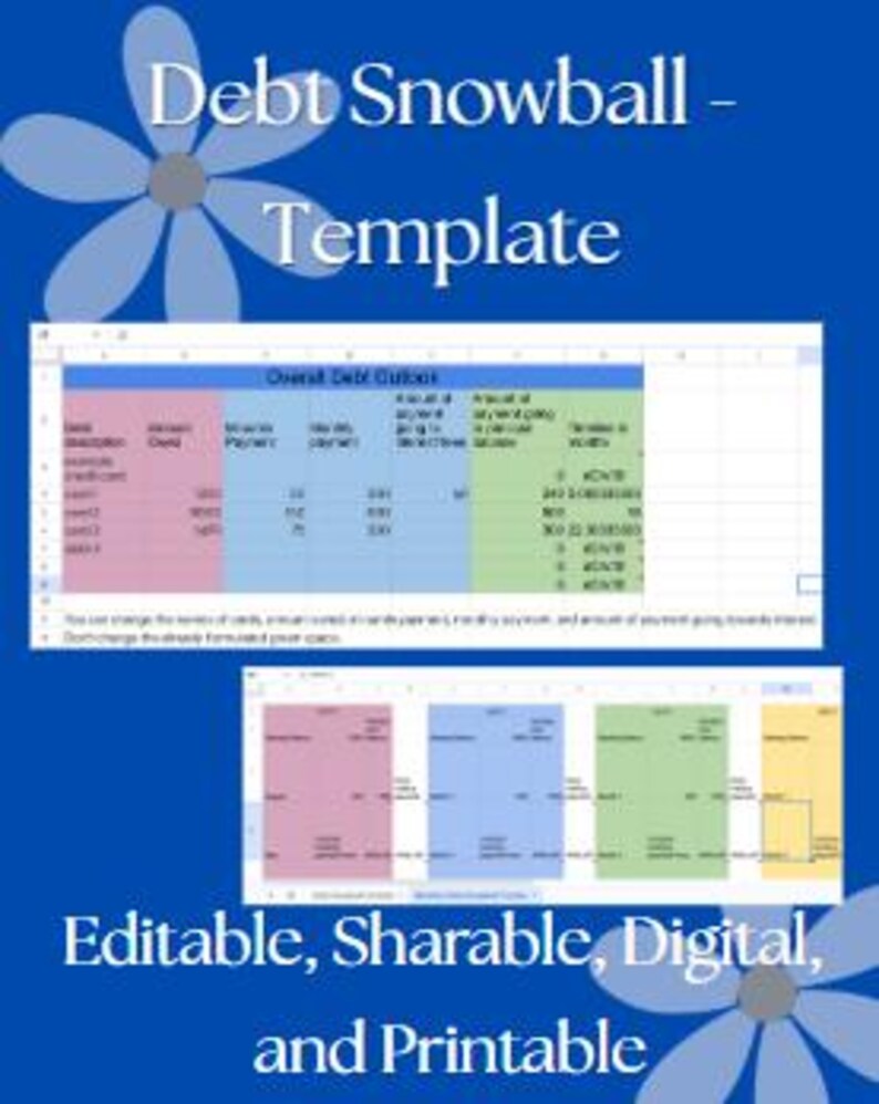 Debt Snowball Google Sheet, Debt Snowball Finance Sheet, Snowball Debt ...